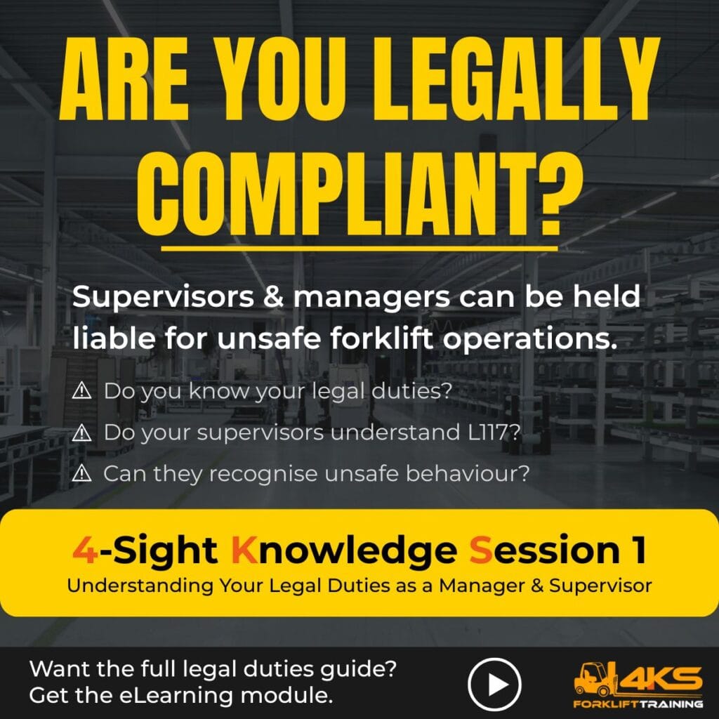 Managing Forklift Operations: Legal Duties For Managers & Supervisors ...